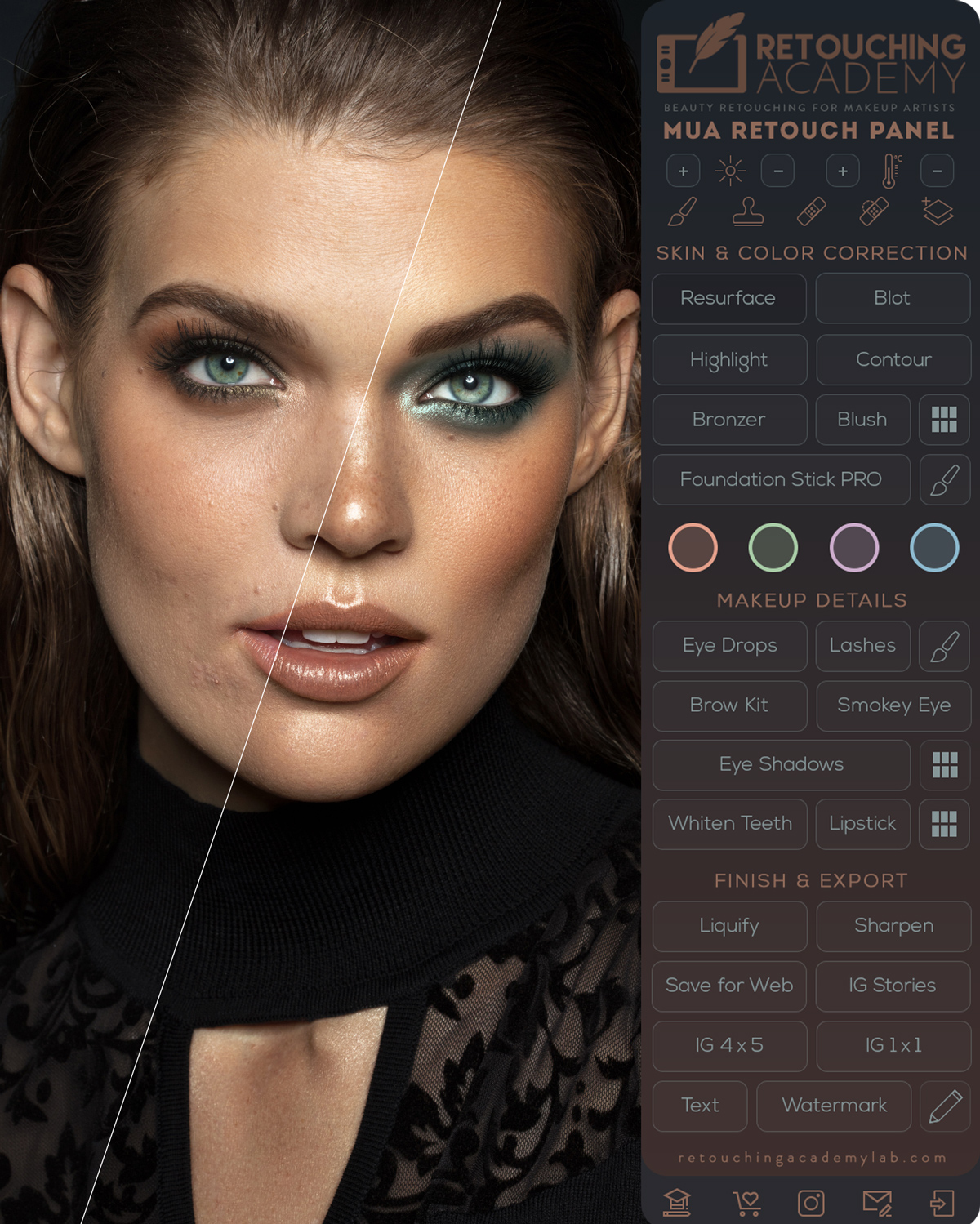 MUA Retouch Panel - Master Beauty Photography